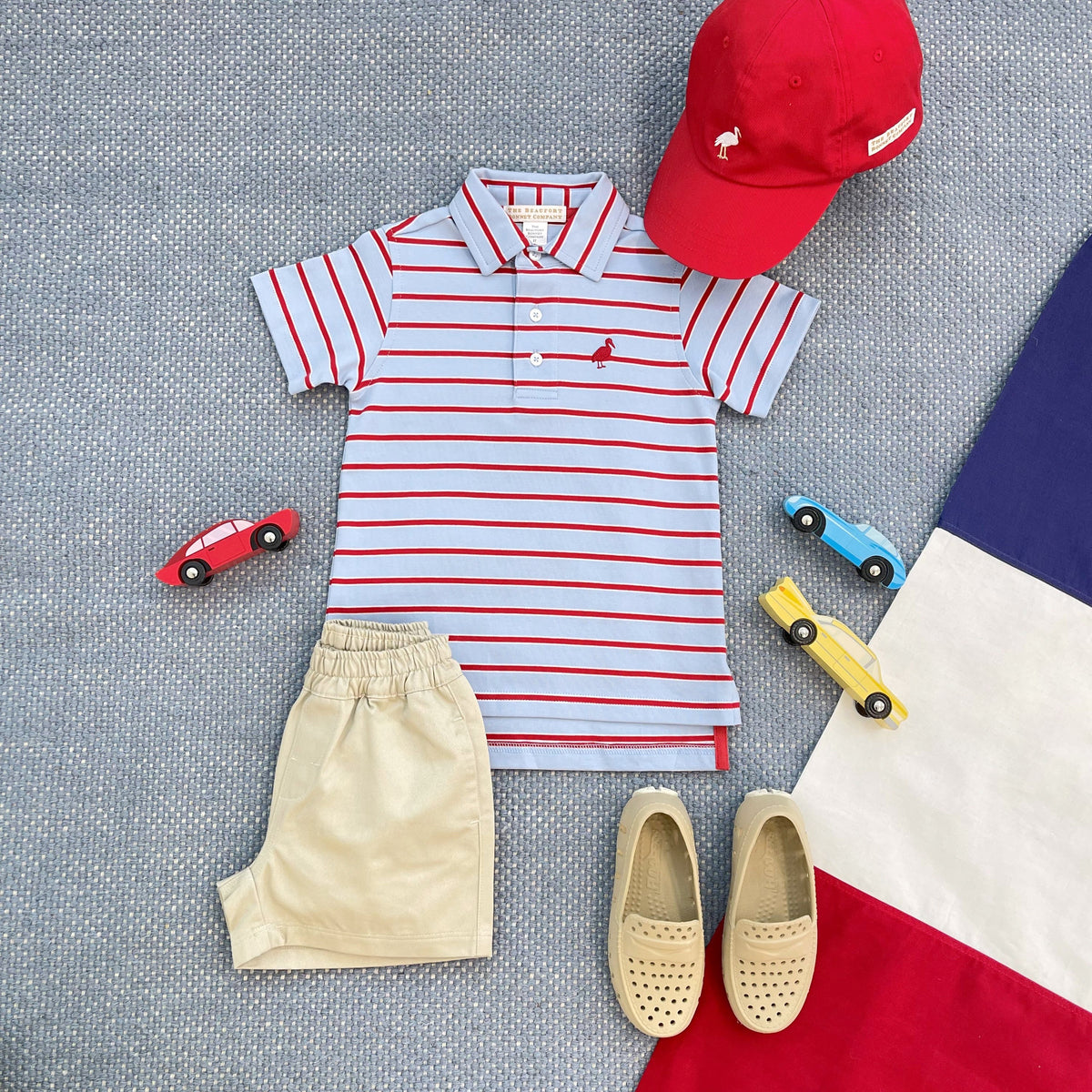 Covington Cap - Richmond Red & Barbados Blue Gingham – Merriment On Main