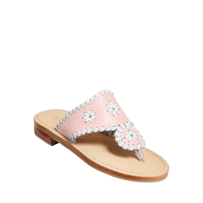 blush flat sandals